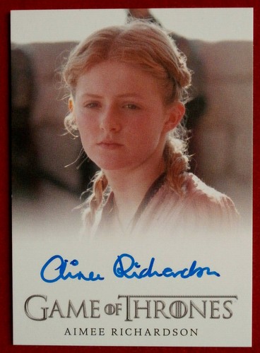 GAME OF THRONES - AIMEE RICHARDSON - Hand-Signed LIMITED EDITION ...