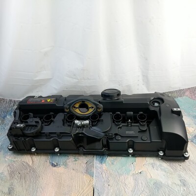 Fits BMW 328i X3 X5 E82 E83 N52 3.0L Black Plastic Valve Cover For ...