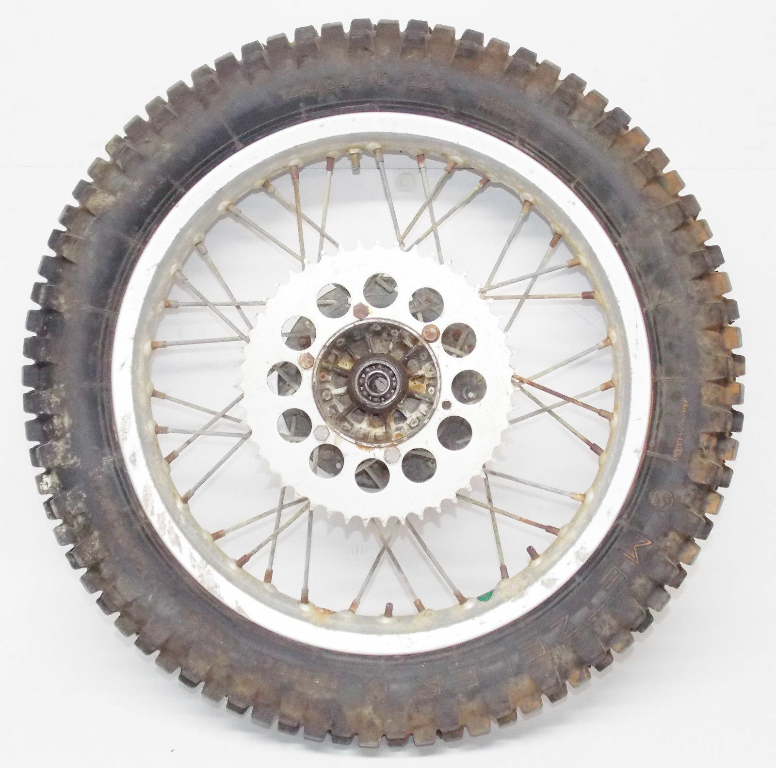 1970'S CAGIVA REAR WHEEL 36 SPOKES HUB TIRE 18"-1.85 RIM AKRONT 47T ...