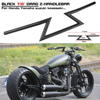Motorcycle 7/8'' 22mm Drag Z-Bar Pullback Handlebar For Suzuki Honda CG ...