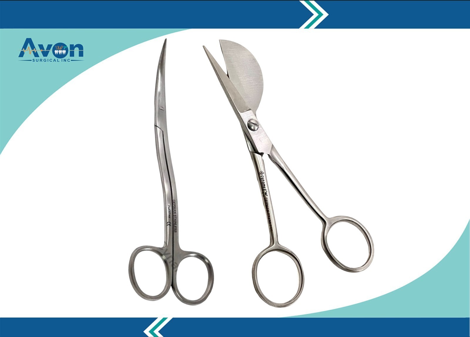 Set of 2 Embroidery Scissors Double Curved 6" + Duckbill Edge Scissors ...