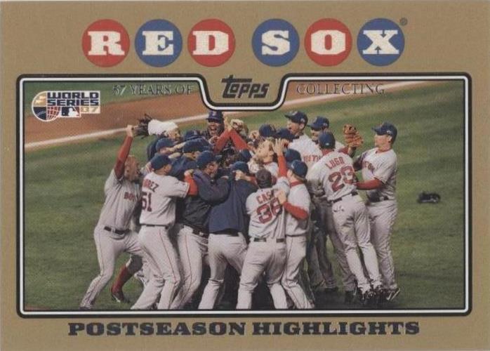 2008 Topps - Postseason Highlights Boston Red Sox #234 Gold Border ...