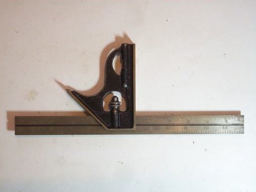 Tool MACHINIST COMBINATION SQUARE 90 45 DEGREE ANGLE STARRETT 12” BLADE ...