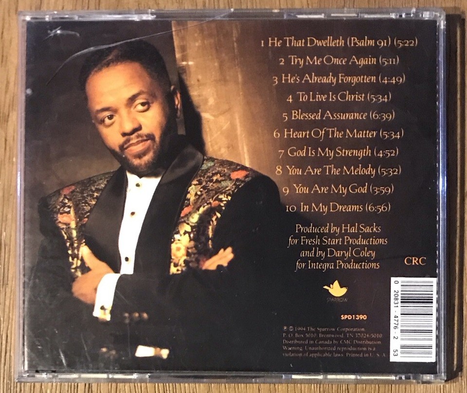 In My Dreams by Daryl Coley (CD, Mar-1994, Sparrow Records ...