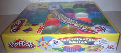 NEW Play-Doh Super Rainbow Value Pack w/20 Colors,Over 20 Accessories ...
