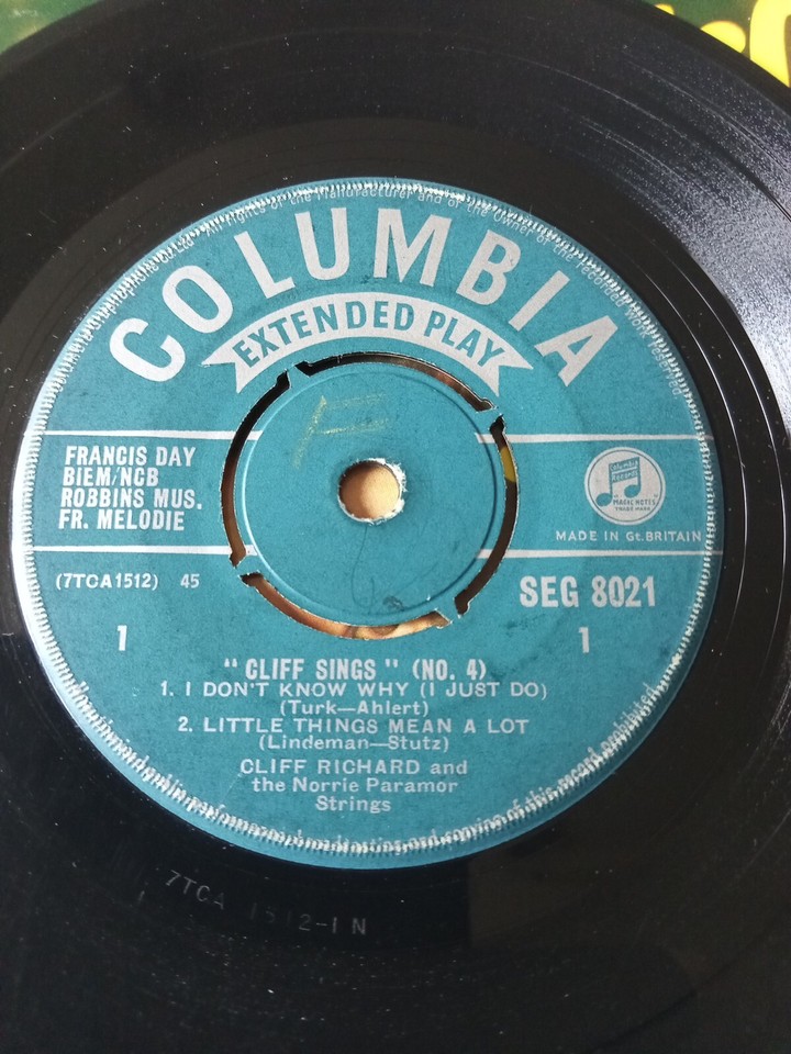 Record-cliff sings no 4EP-COL-SEG-8021orig. | eBay UK
