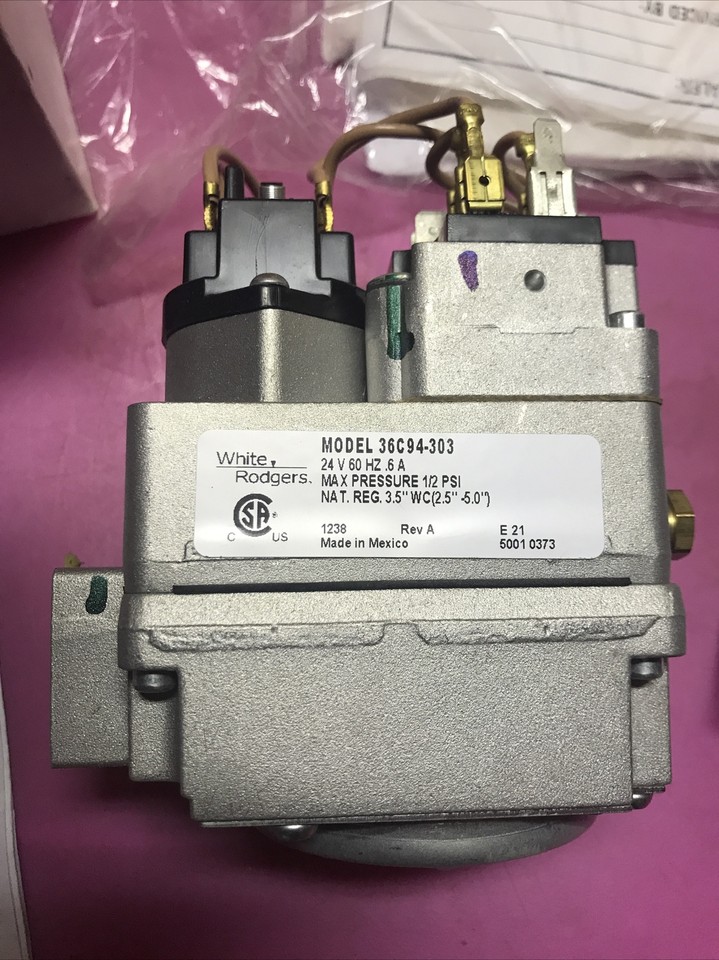 36C94-303 WHITE RODGERS Gas Valve, Intermittent/Proven Pilot, 1/2" X 3/ ...