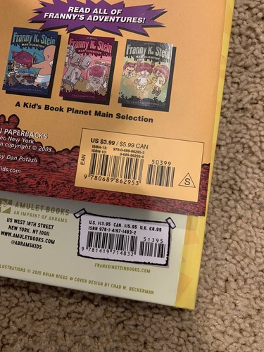 2 Youth Books: Frank Einstein & the Electro-Finger, Franny K Stein Mad ...