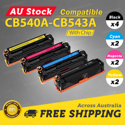 10x Non-OEM Toner CB540A-CB543A 125A for HP Color LaserJet CM1312 ...