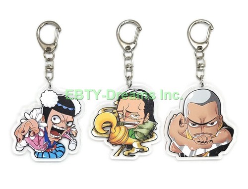 Set of 3 OP Anime Acrylic Keychain Bon Clay (Mr. 2), Crocodile, Daz ...