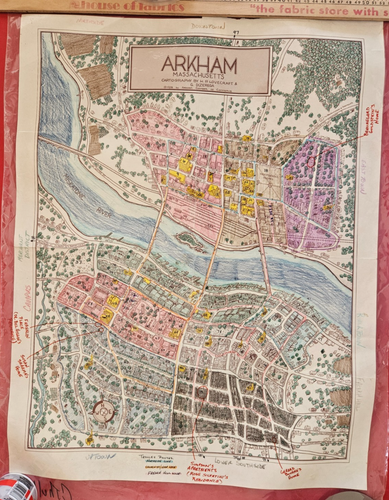 Lot of 7 Laminated Maps for Call of Cthulhu - Arkham, Dunwich, Plus 5 ...