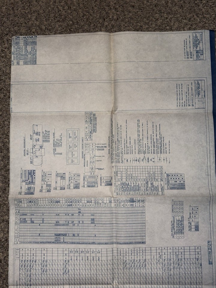 Rare Original EMD Factory Blueprints GP9 Electrical & GP40 Physical ...