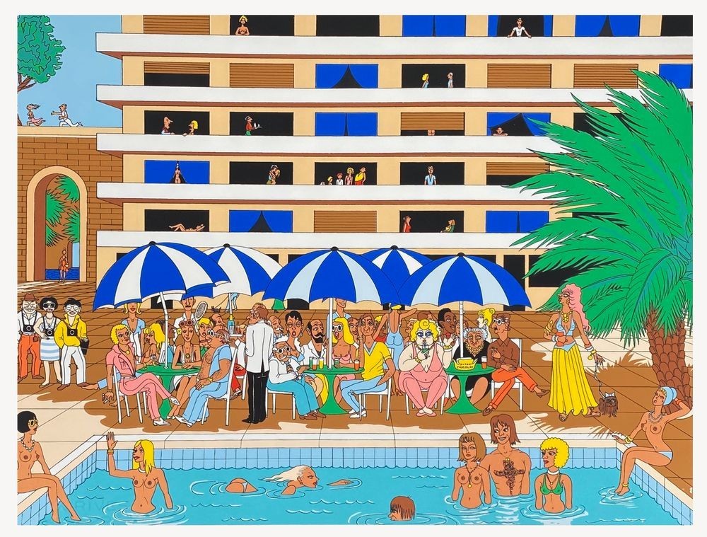 Alfred REYNAUD FRENCH Riviera - COTE D'AZUR 1994 sérigraphie ...