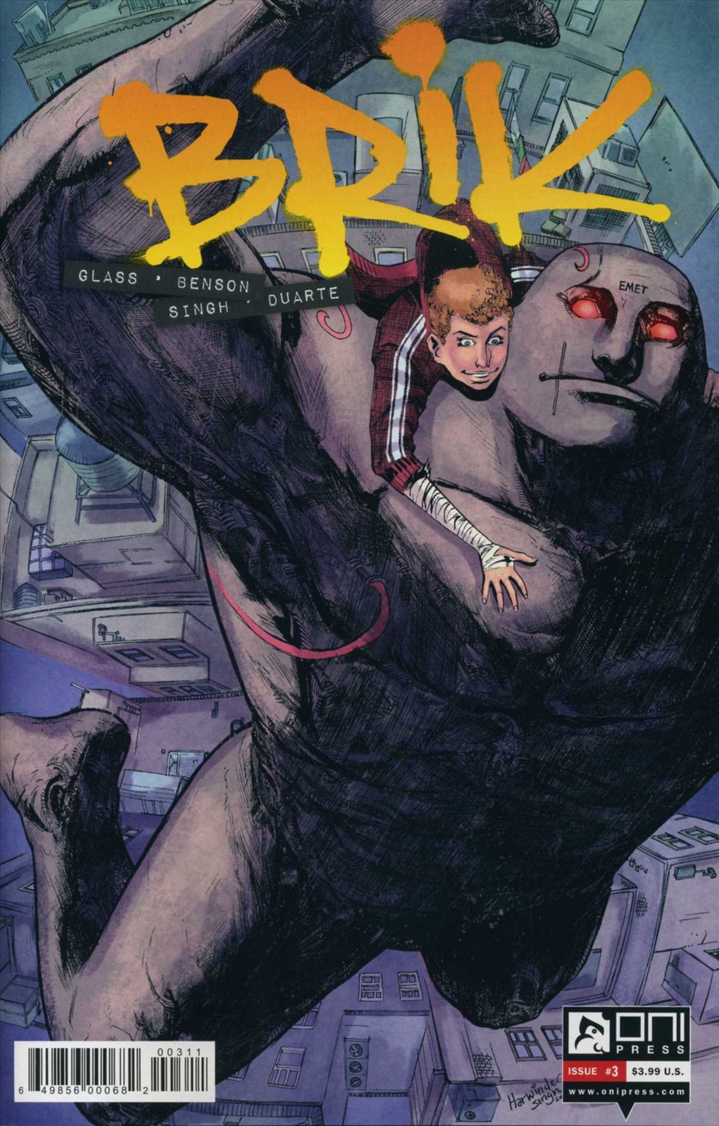 Brik #3 VG; Oni Press | low grade - Adam Glass - w/Bag+Board | eBay UK