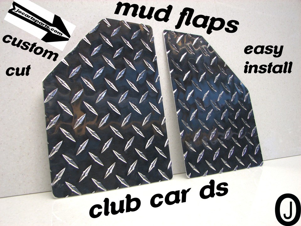 Club Car ds Golf Cart High Polished Aluminum Diamond Plate Mud flaps ...