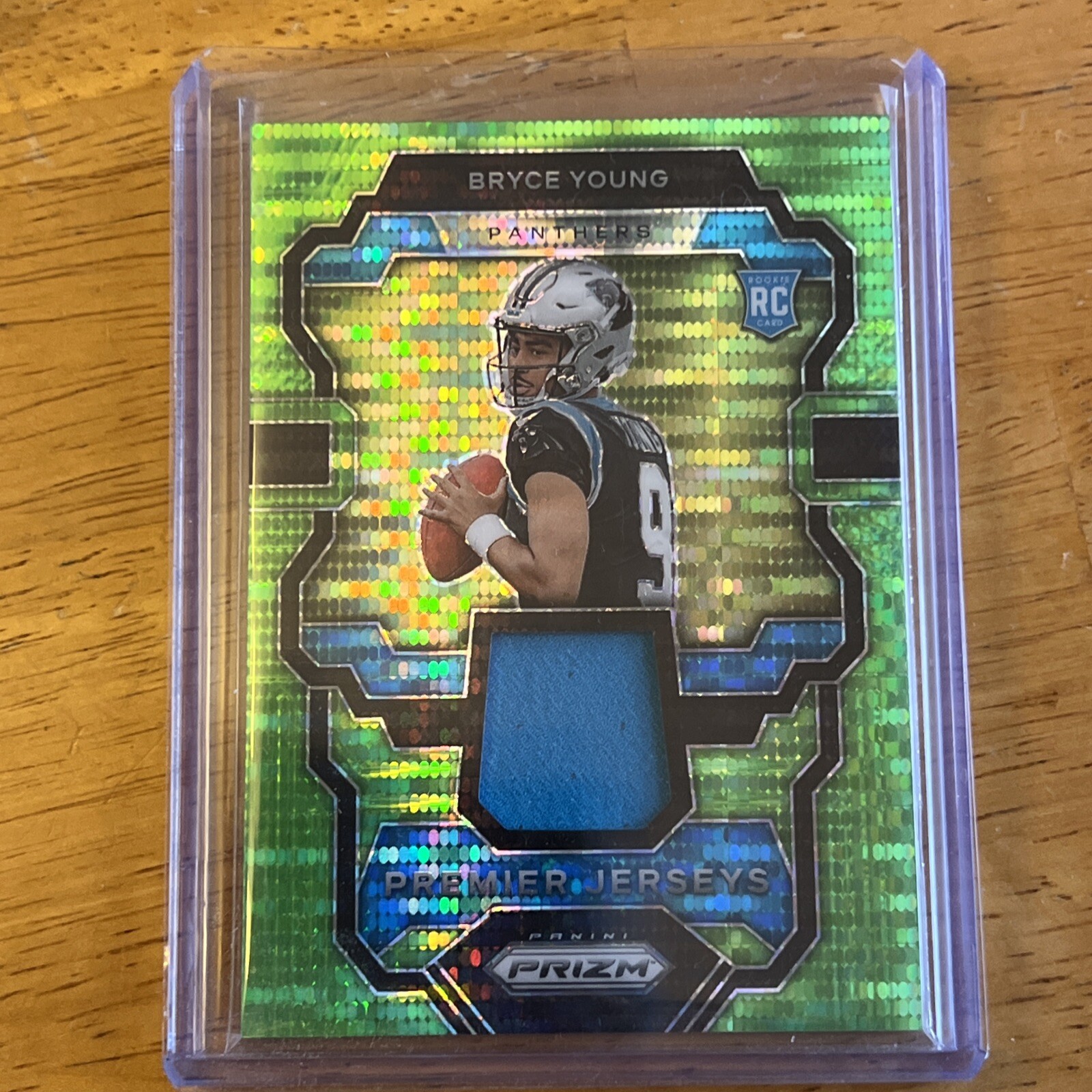 2023 Prizm Bryce Young Premier Jerseys Patch Neon Green SP Prizm Rookie ...