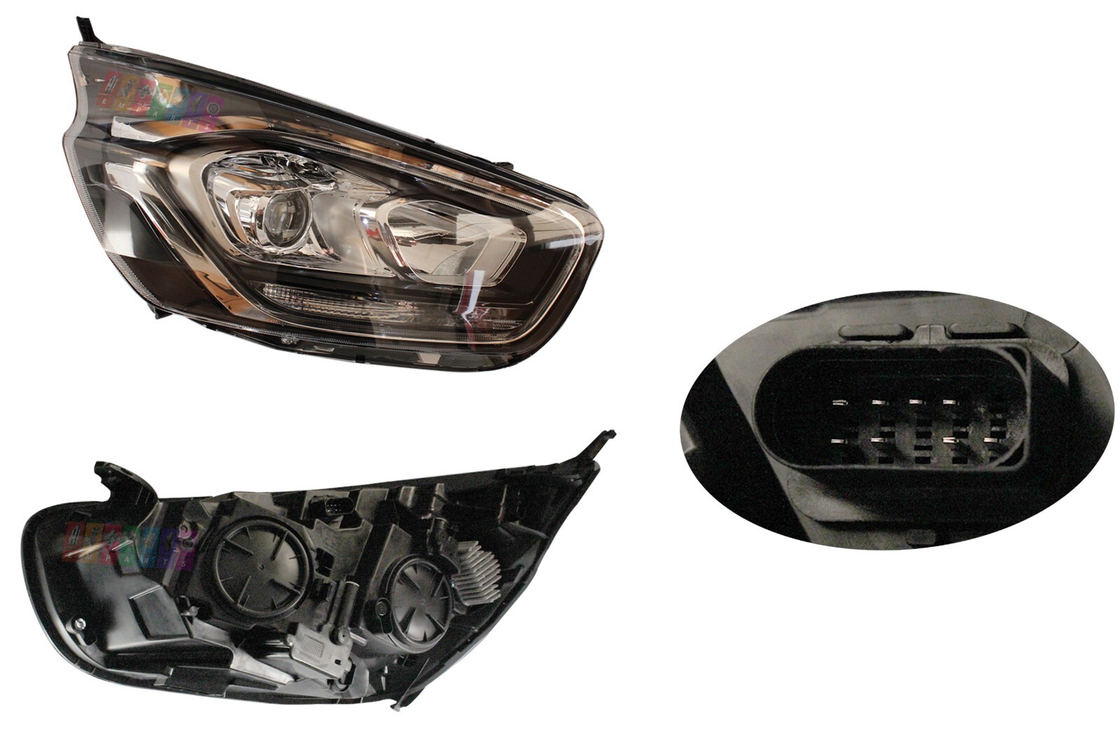 Front Headlight For Ford Transit Custom Headlamp O/S PROJECTOR 2019 ...