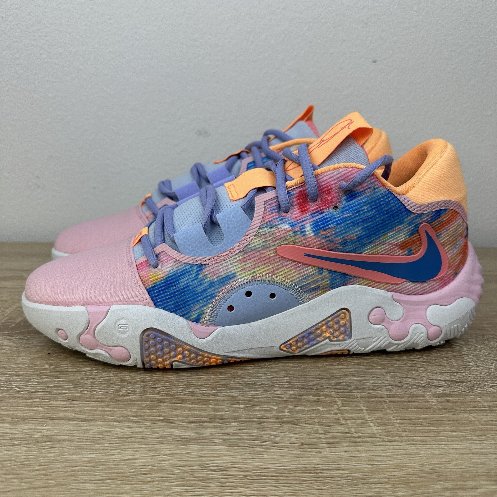 Nike PG 6 Men's Size 11 Painted Swoosh Photo Blue Pin… - Gem