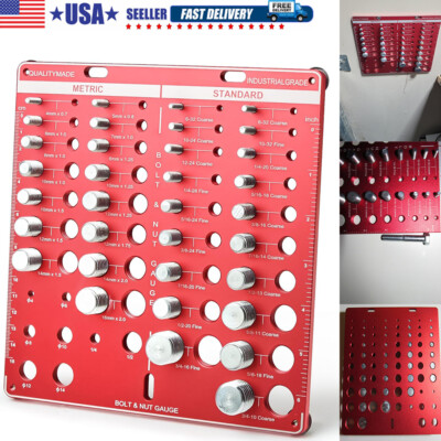 34 Nut and Bolt Inch and Metric Thread Checker Screw Thread Identifier ...