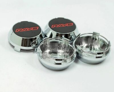 4 Pcs Ray Style 60mm/55mm Japan FR-S 86 MSW Weds CHROME Racing Wheel ...