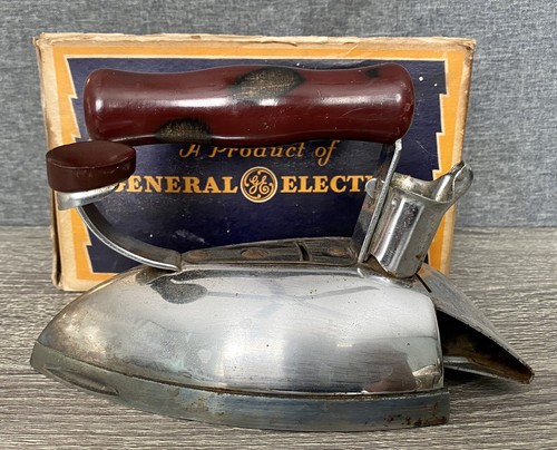 Vtg GE Calrod Super Model R Electric Iron 159F102 w/Box Retro Gift No ...