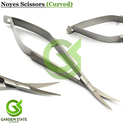 Micro Dissecting Noyes Spring Scissors Curved Ophthalmic Eye Tissue ...