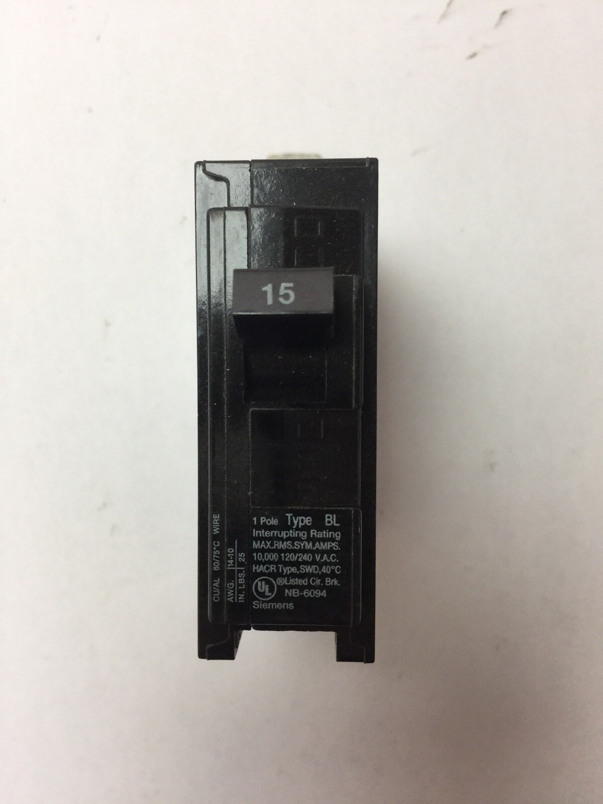 ITE B115 CIRCUIT BREAKER 120/240VAC 15AMP 1 POLE TYPE BL (LOT OF 8) | eBay