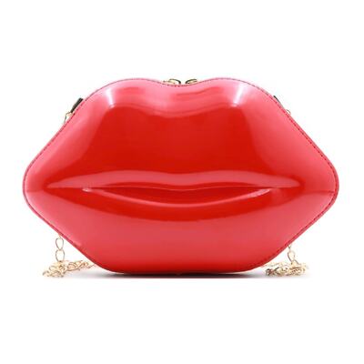 Red Lips Purse Clutch Crossbody | eBay
