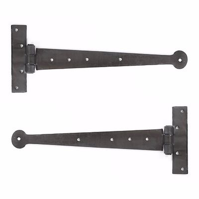 From the Anvil Waxed Handforged T hinges 12 inch 33006 Door Strap ...