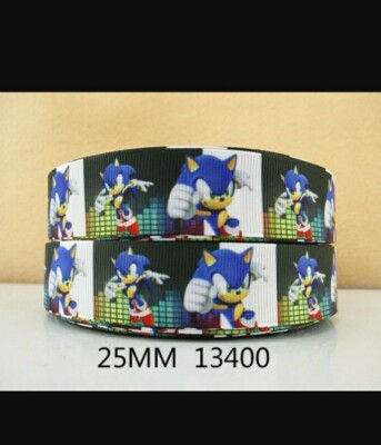 Sonic the Hedgehog ribbon 1m long 1' wide (blue) | eBay Australia