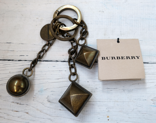 SUPER RARE Burberry Keychain Key Ring Brass Colored 2000s | eBay