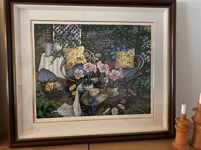 “Amaryllis” Susan Rios Authentic Limited Edition 1984 Serigraph Framed ...