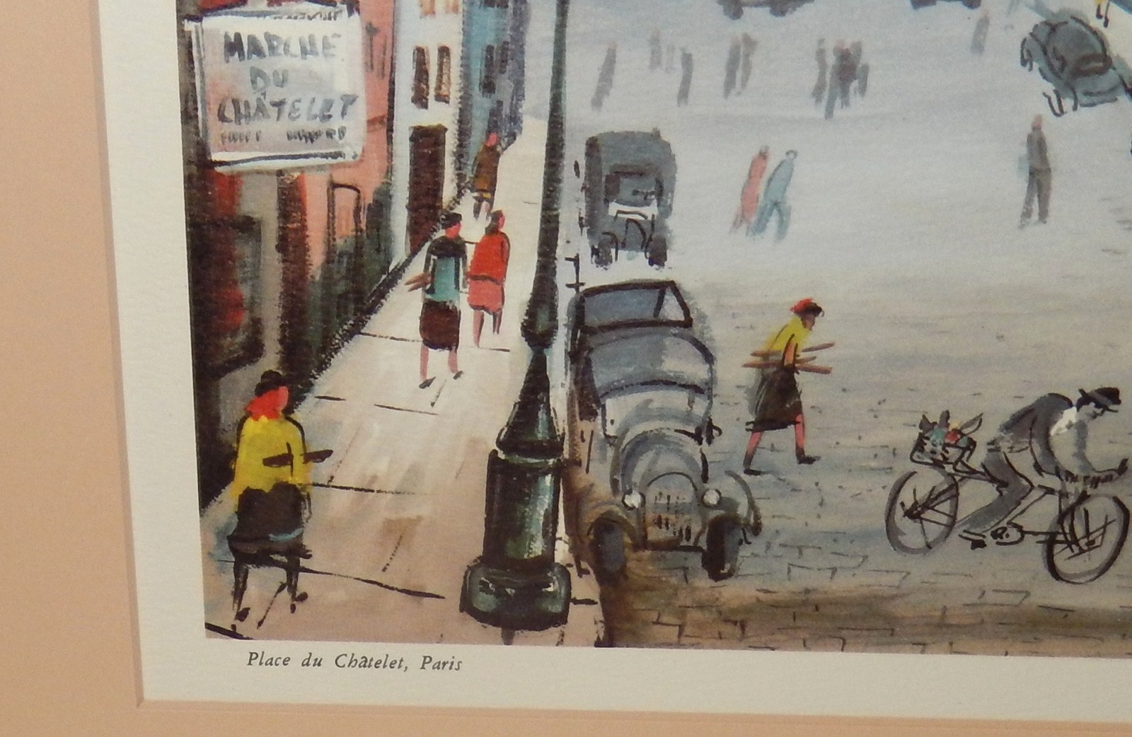 Joseph Anthony Buzzelli "Place du Chatelet,Paris" color lithograph | eBay