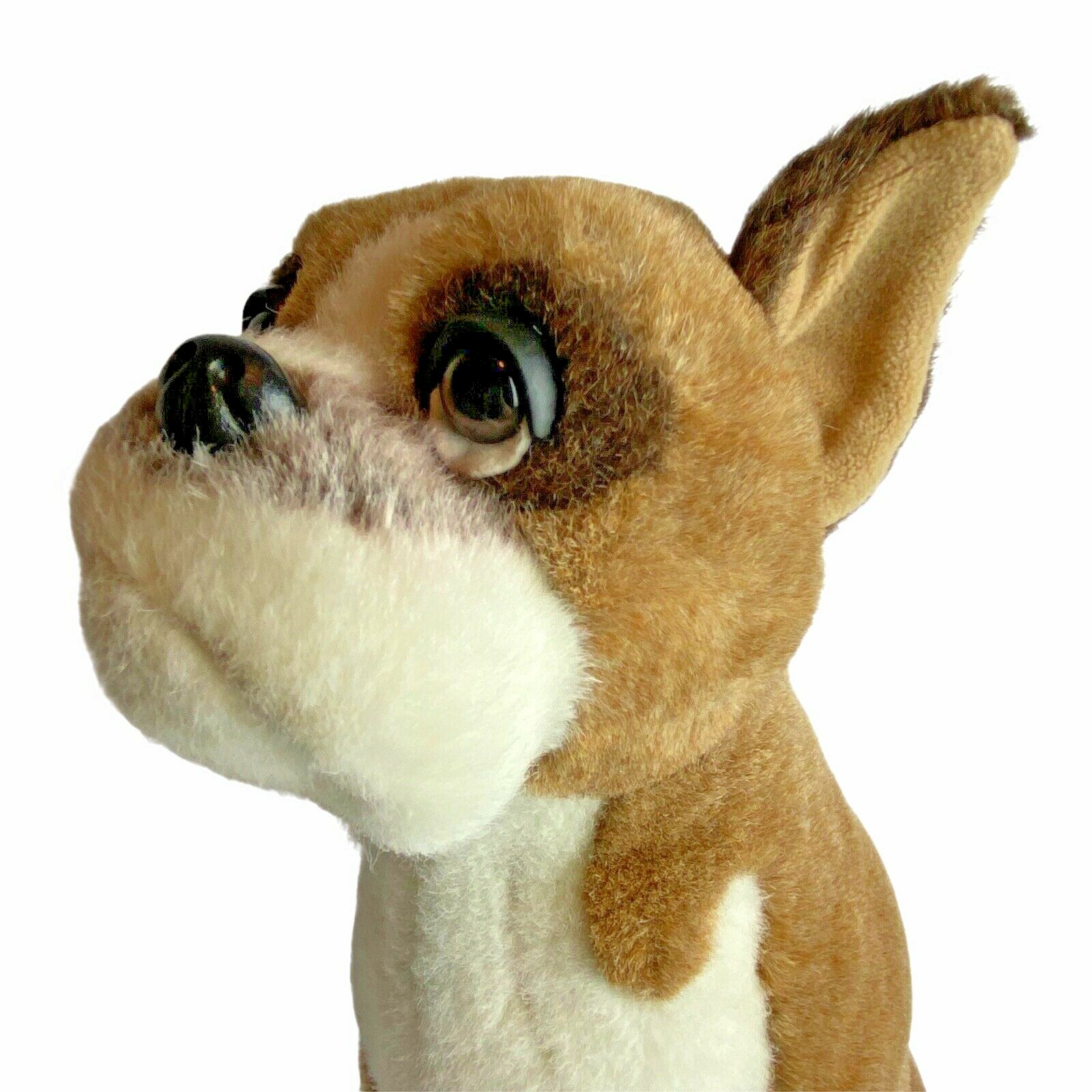 Realistic Boxer Dog Plush Stuffed Animal 16" Sitting Lifelike Unknown ...