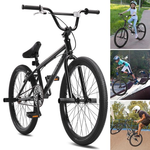 24-Inch BMX Bike Freestyle Bike Men Kids BMX Bicycle Hi-Ten Steel Frame ...