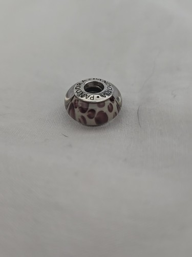 Pandora Moments SNOW LEOPARD Murano Glass Charm 790943 Retired Vintage ...