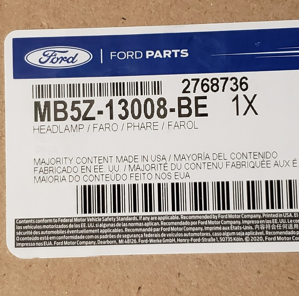 OEM Ford Left LED Headlight MB5Z-13008-BE 2020-2024 Explorer Police ...