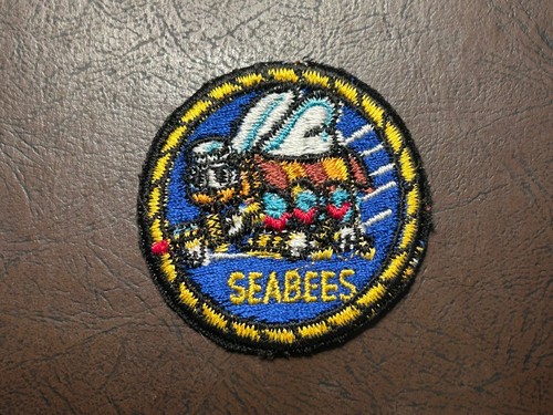 WW2 US Navy USN Seabees Patch Gold Border | eBay