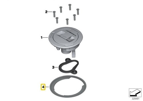 Genuine BMW K21 K22 K23 K32 K33 K42 K46 Cover Ring Fuel Filler Cap ...