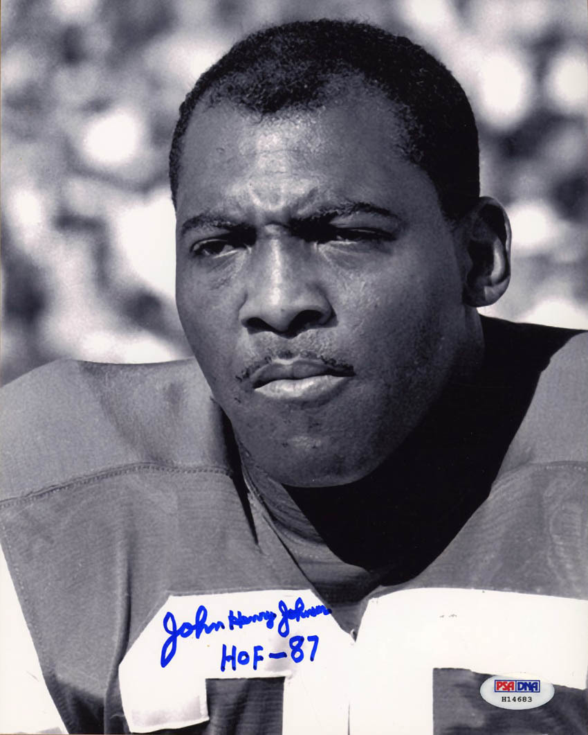 John Henry Johnson SIGNED 8x10 Photo San Francisco 49ers HOF PSA/DNA ...