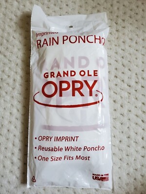 GRAND OLE OPRY country music allover logo hooded reusable rain poncho ...