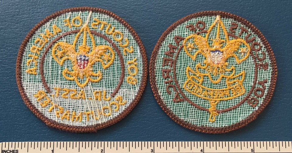 2 Diff VTG JR. ASSISTANT SCOUTMASTER Boy Scout Leader Position PATCHES ...