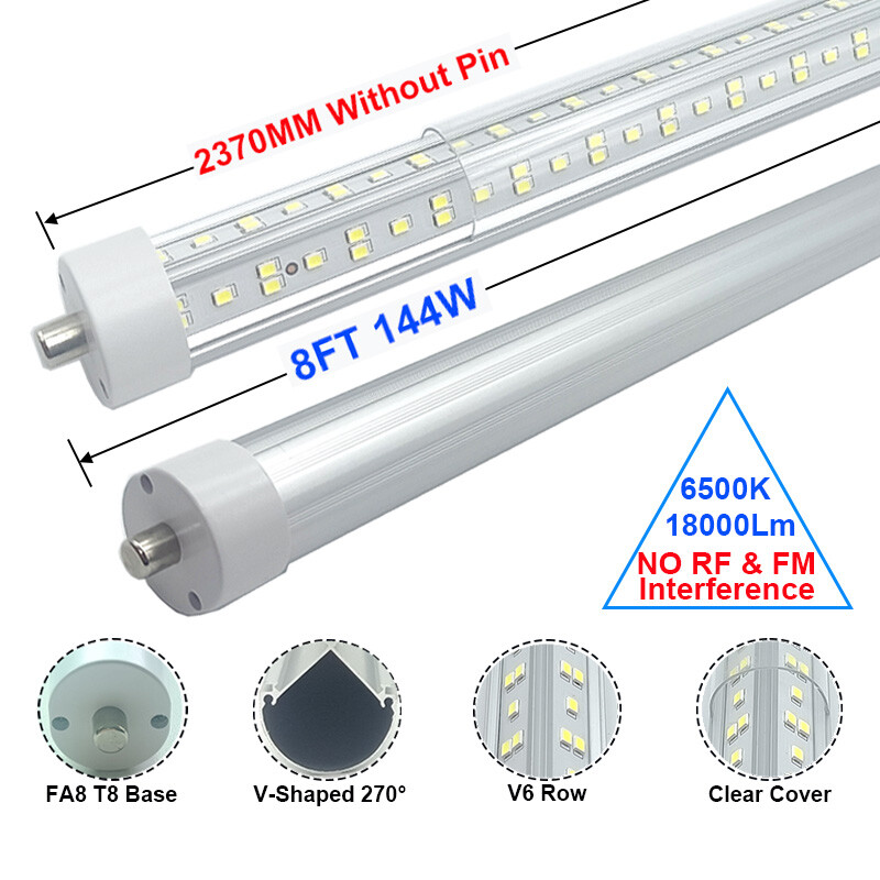 8' FA8 T8 T12 Single Pin 8 Foot Led Shop Light 8FT Led Tube Light ...