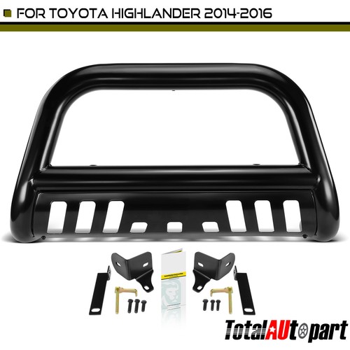 3" Black Bull Bar Bumper Grille Guard w/ Skid Plate for Toyota ...
