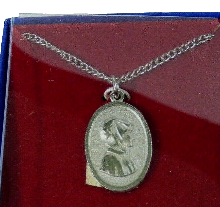 Saint Elizabeth Ann Seton Catholic Pendant Chain Necklace Rhodium ...
