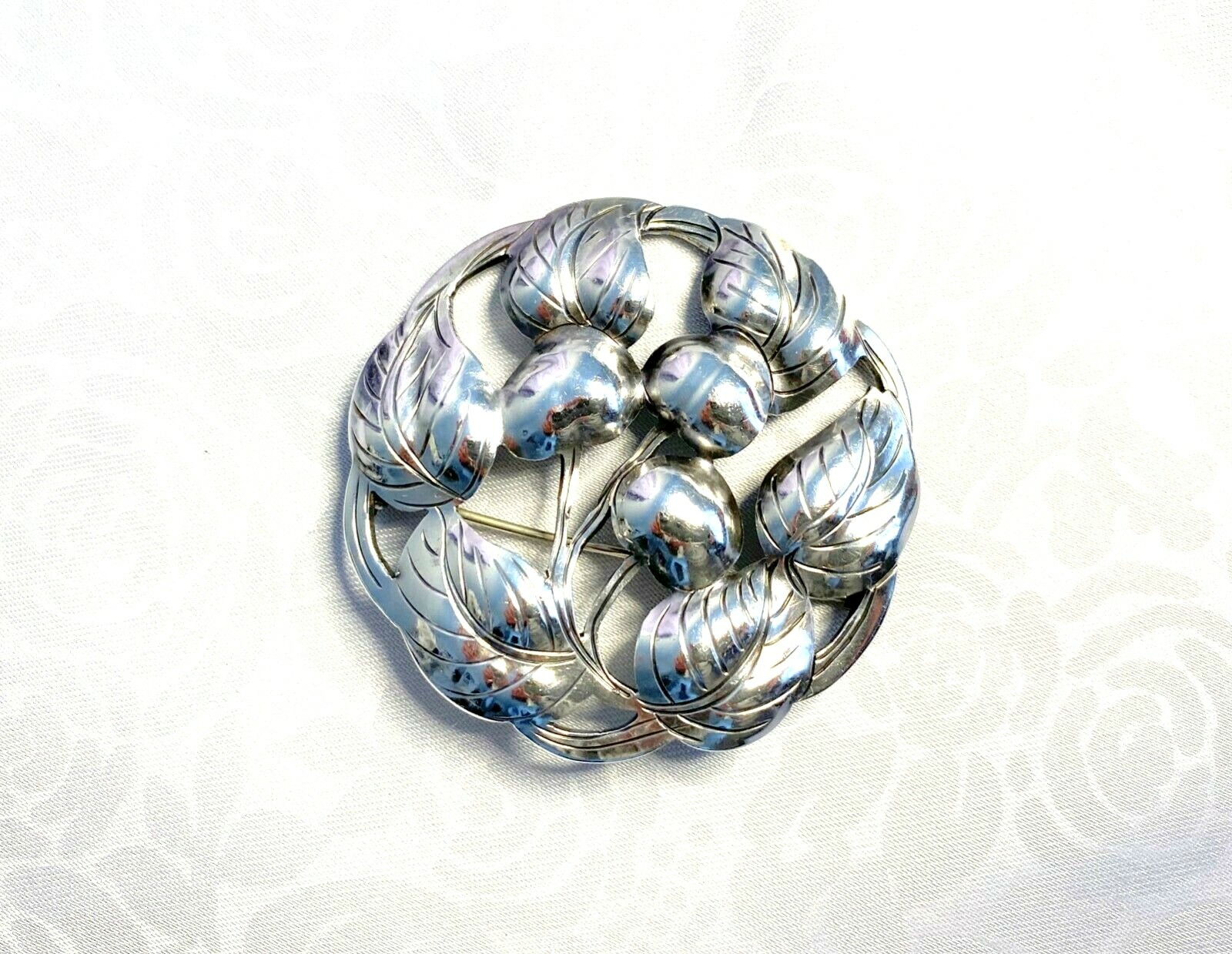 Vintage KALO Sterling Silver Cherries Leaves Hand Wro… - Gem