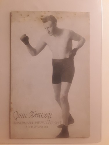 Jim Tracey Heavyweight Boxer Australian Photo Postcard 1922 | eBay
