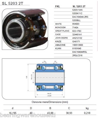 SL 5203 2T, AN212132, 81101640, 822-170C, 7140A... Seeding Machine ...
