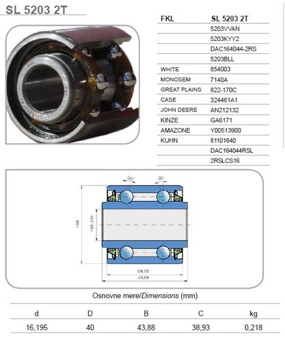 SL 5203 2T, AN212132, 81101640, 822-170C, 7140A... Seeding Machine ...