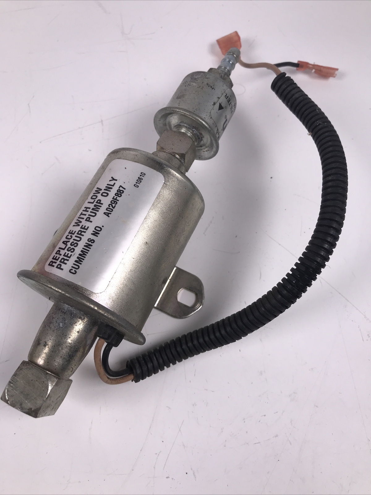 OEM Onan Fuel Pump A029F887 Genuine Cummins 010610 W/ Fuel Filter 149 ...